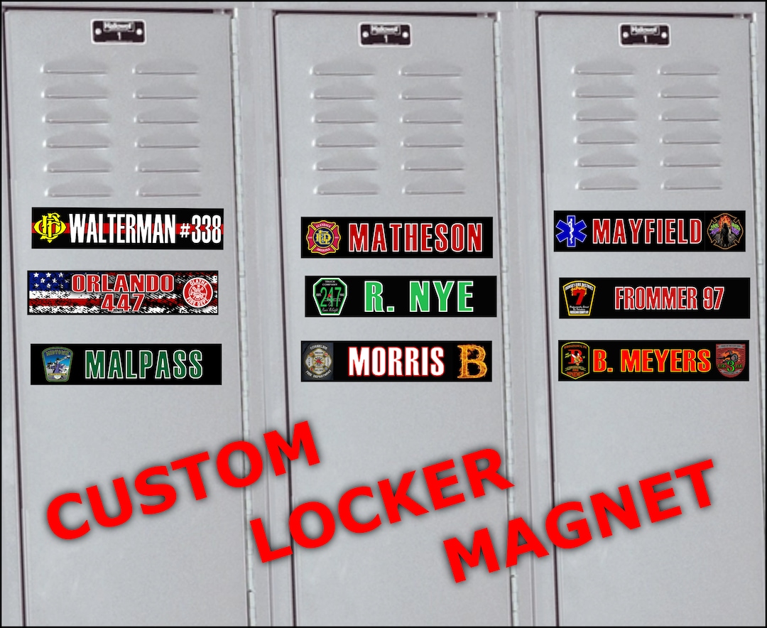 Firefighter Locker Magnet Custom Rectangle Firefighter Gift Christmas ...