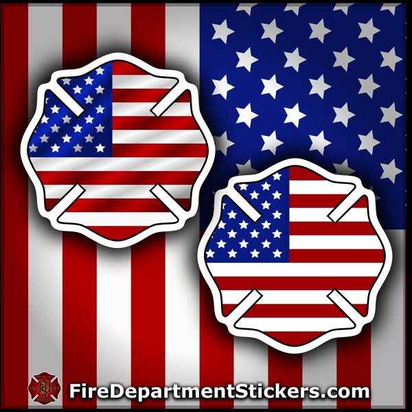 American Flag Firefighter Helmet Sticker - Etsy