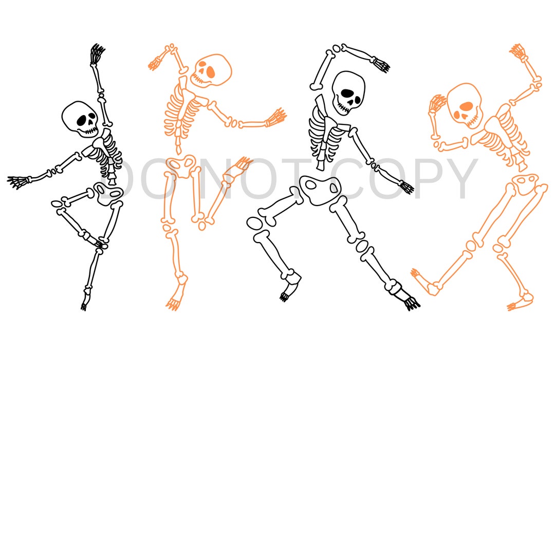 Dancing Skeletons PNG - Etsy