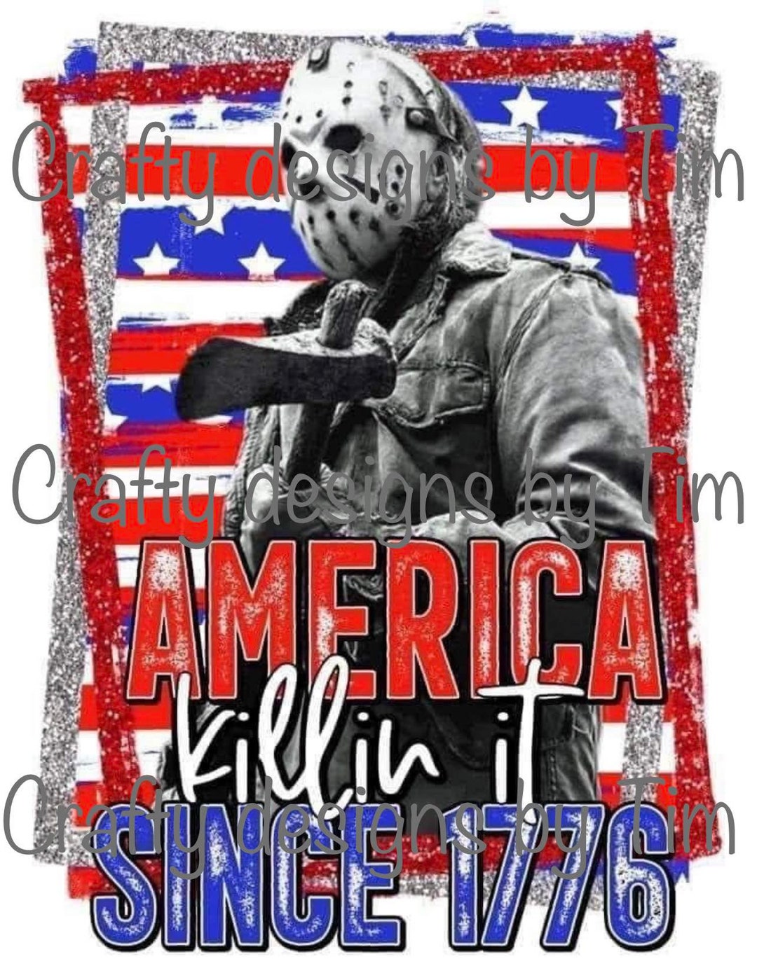 Jason 4th of July PNG Sublimation Design Digital File - Etsy