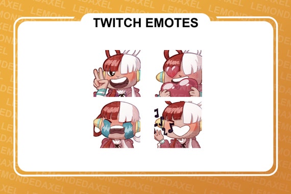 X4 Emotes Uta From One Piece RED for Twitch Youtube Discord - Etsy