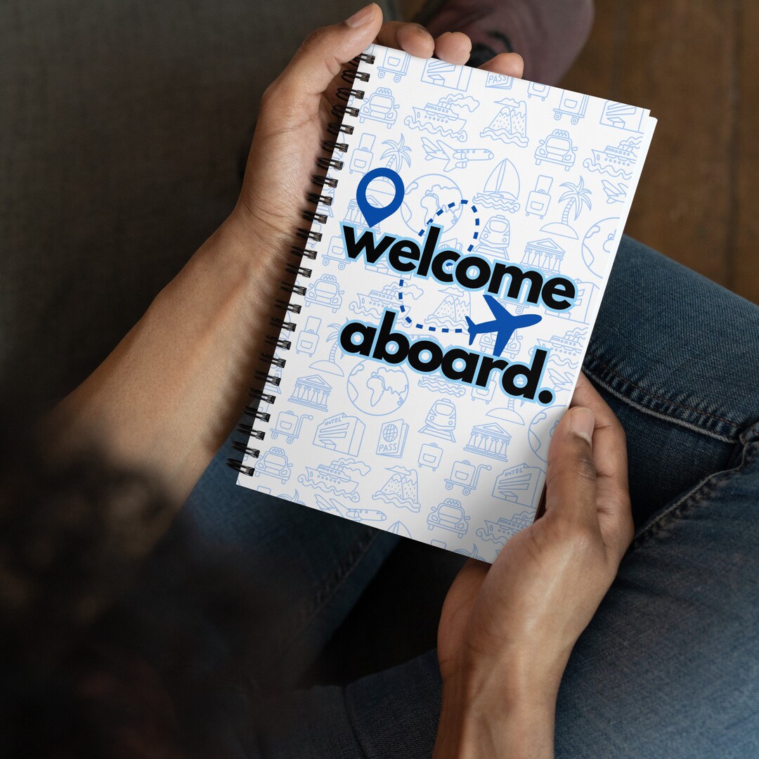 WELCOME ABOARD Notebook in Blue - Etsy