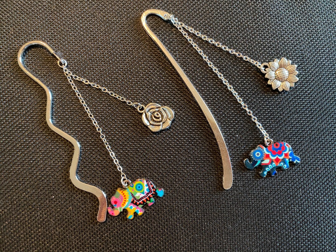 Elephant Bookmark | Metal Bookmark | Metal Bookmark With Charm ...