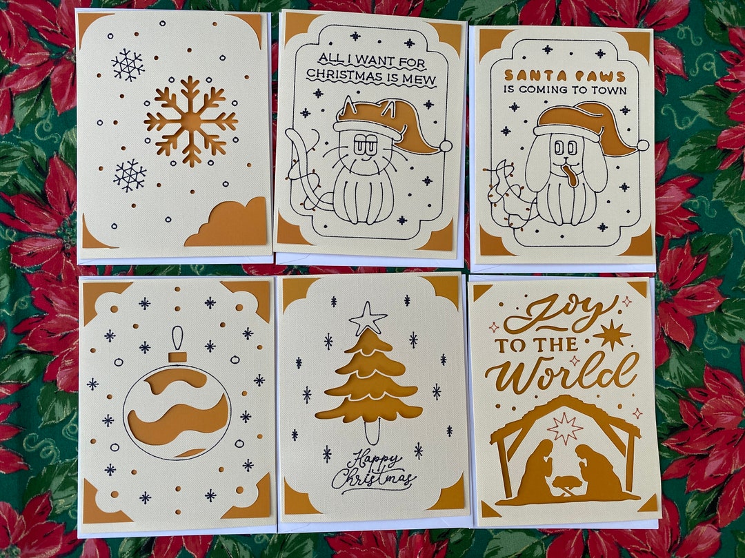 Christmas Cards Assorted Christmas Cards Blank Christmas - Etsy UK