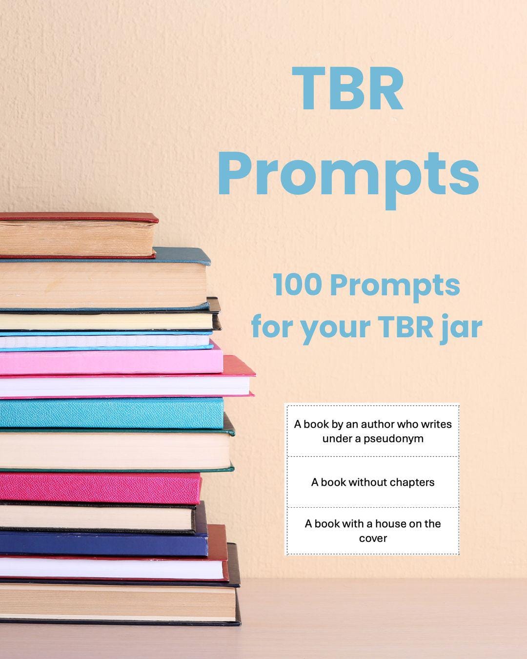 100 TBR Prompts: Printable Book Challenge Cards (instant Download) - Etsy