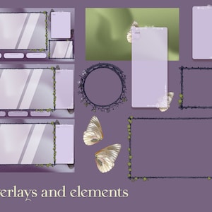 Lavender Stream Overlay Package | Premium Twitch Overlay Pack | Animated Screens | Alerts | Info ...