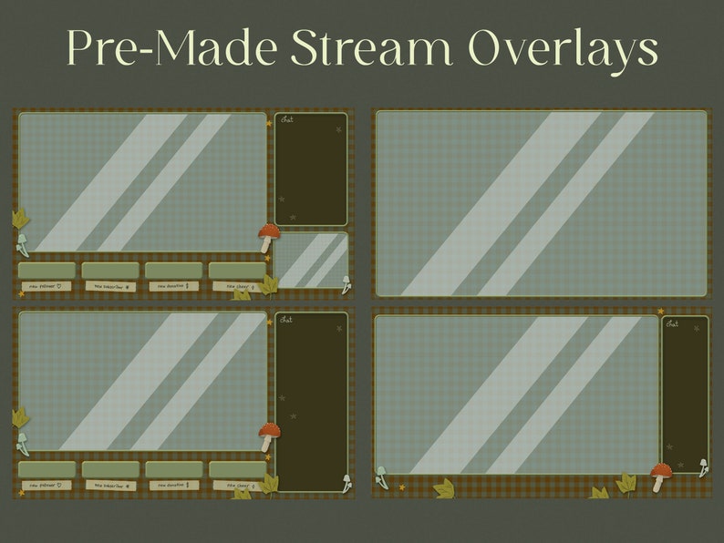 Fairycore Stream Package / Premium Twitch Overlay Pack / Animated Screens / Info Panels / Cozy ...