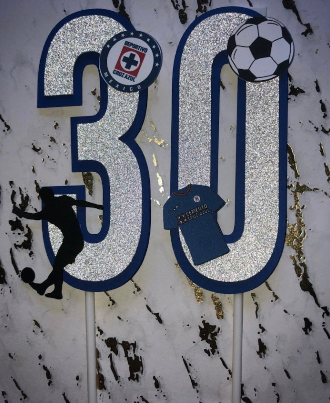 Cake Topper inspirado en Cruz azul - Etsy México