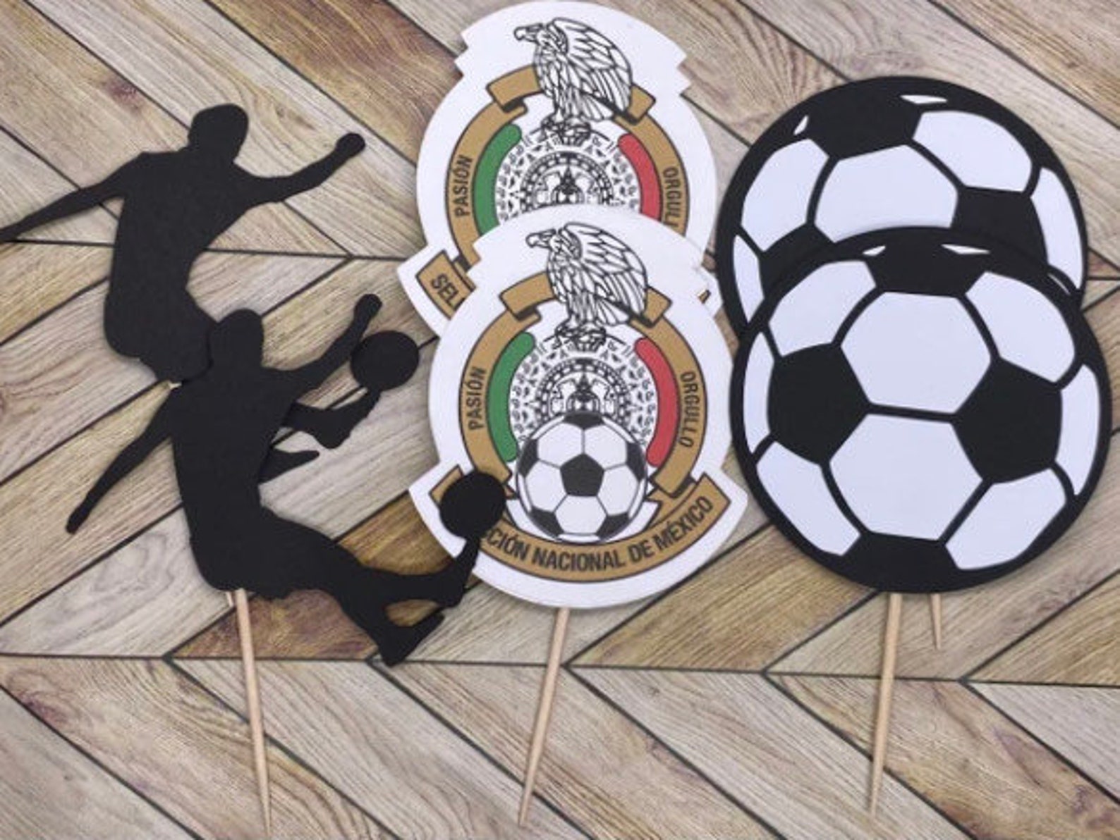 Mexico Soccer Team Inspired Dessert Toppers - Etsy