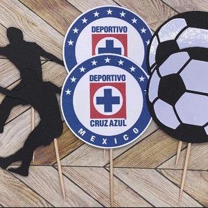 Cruz Azul Inspired Dessert Toppers - Etsy