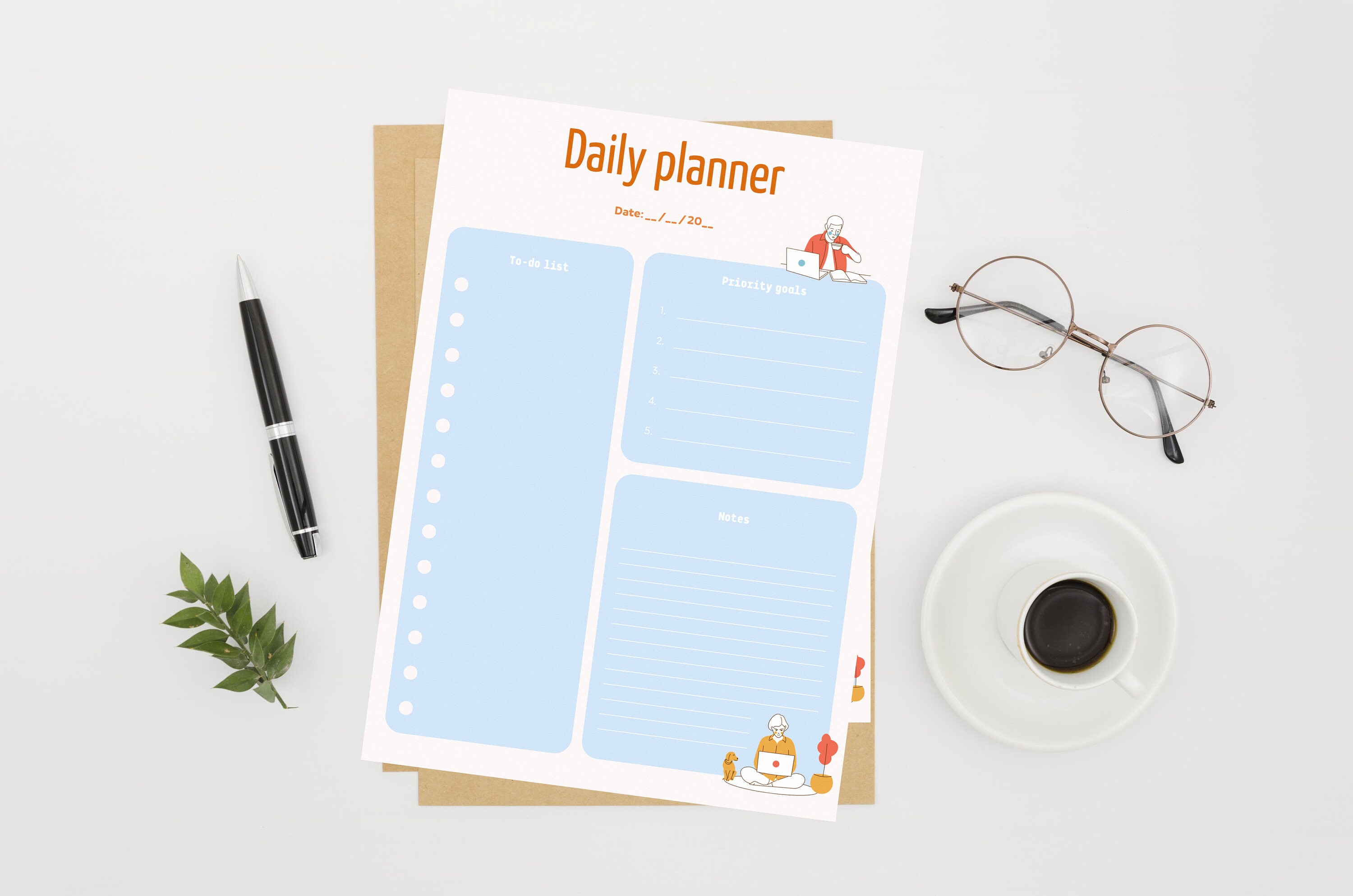 Daily to Do List Printable, Daily Planner, Minimalist Planner, Instant ...