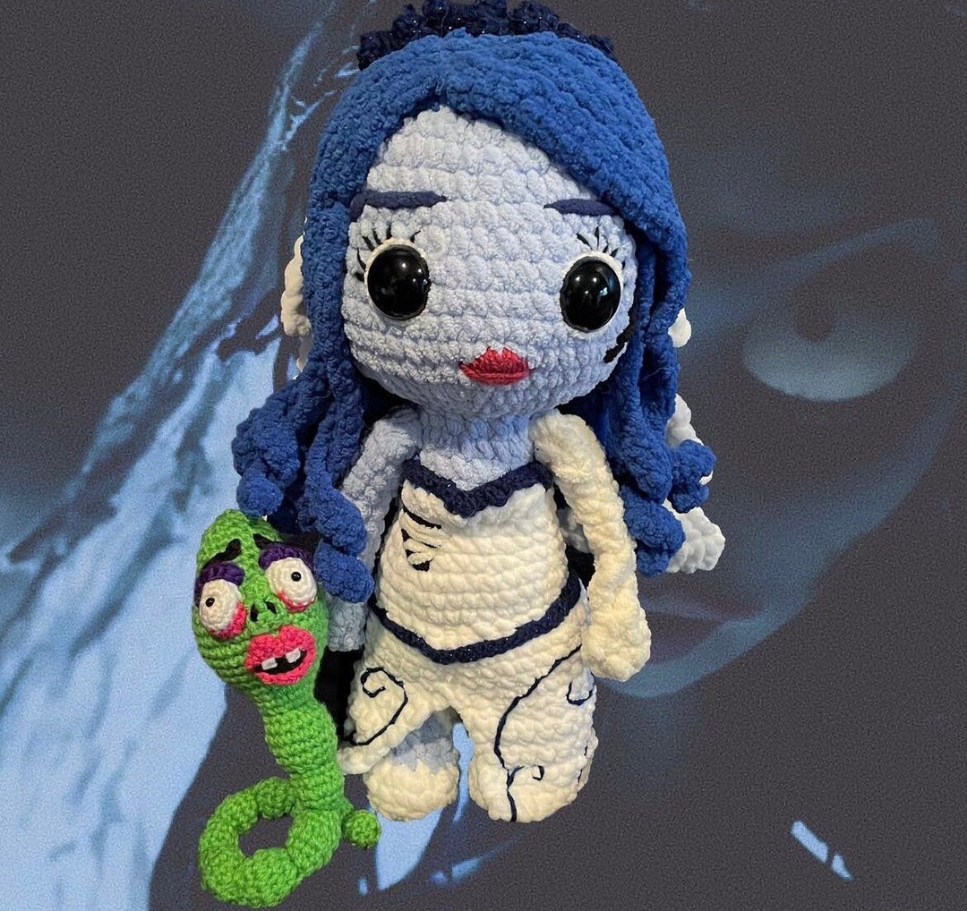 Bride Emily and Maggot Crochet Amigurumi Doll - Etsy