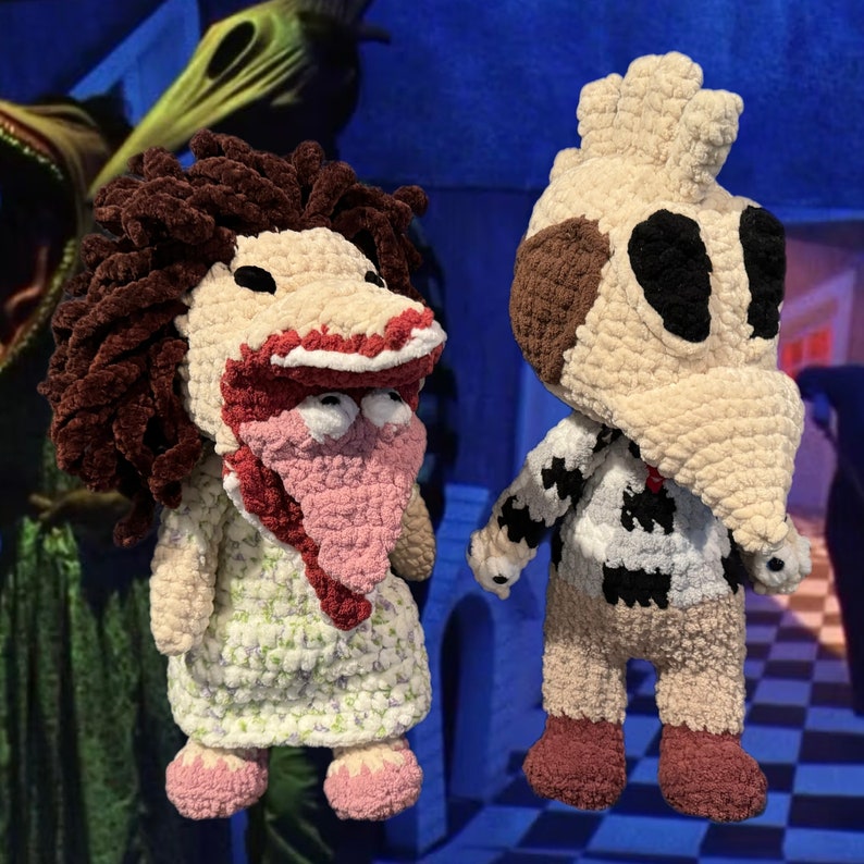 Barbara and Adam Beetlejuice Plush Crochet Dolls - Etsy