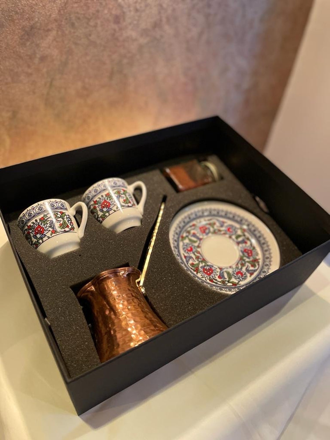 Turkish Coffee Set With Traditional Pattern - Etsy