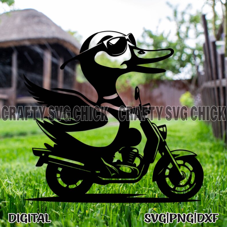 Free Bird Motorcycle Svg, Biker Duck Svg, Motorcycle Png, Biker Duck ...