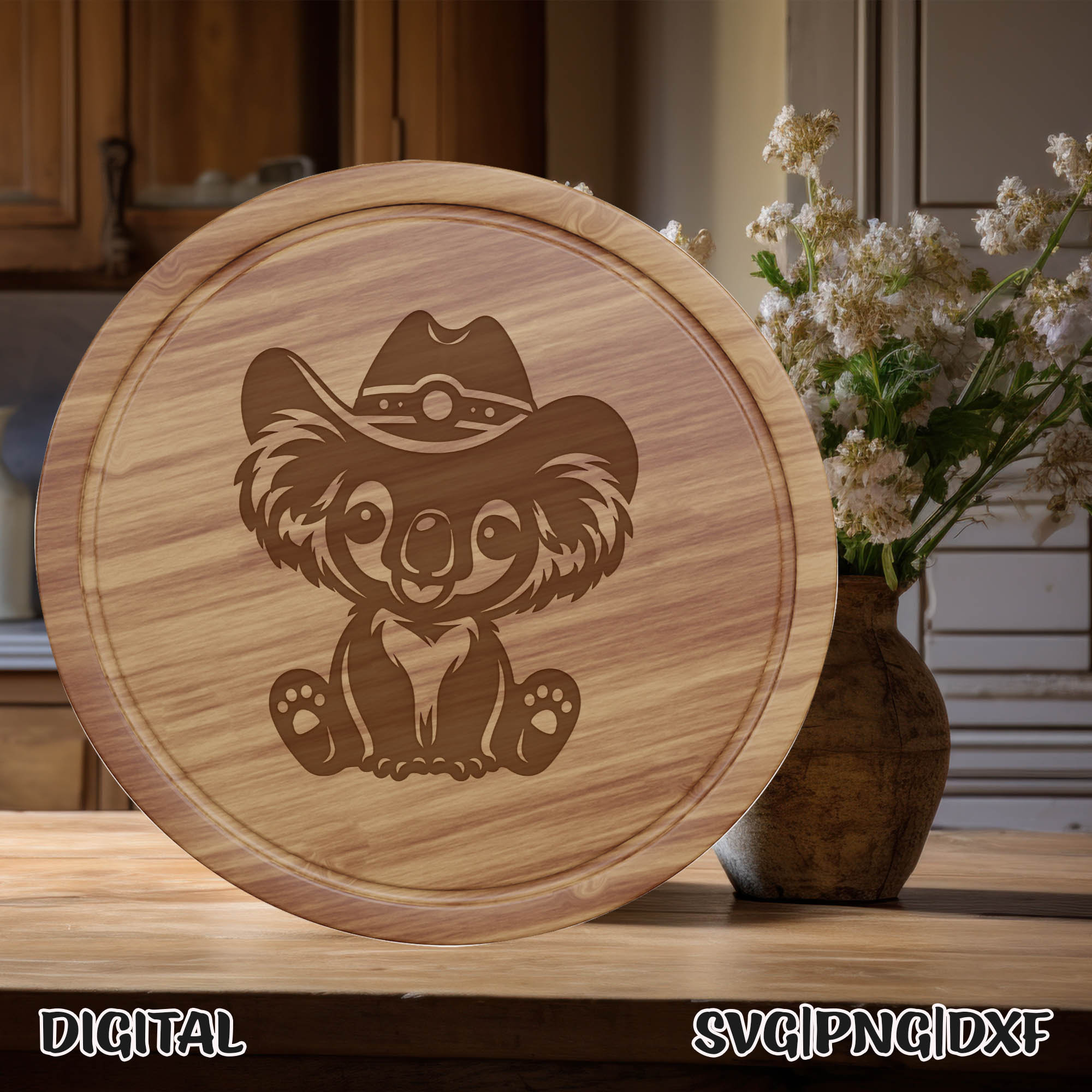 Koala Cowgirl Svg, Koala Cowgirl Png, Koala Cowgirl Dxf, Engraving ...