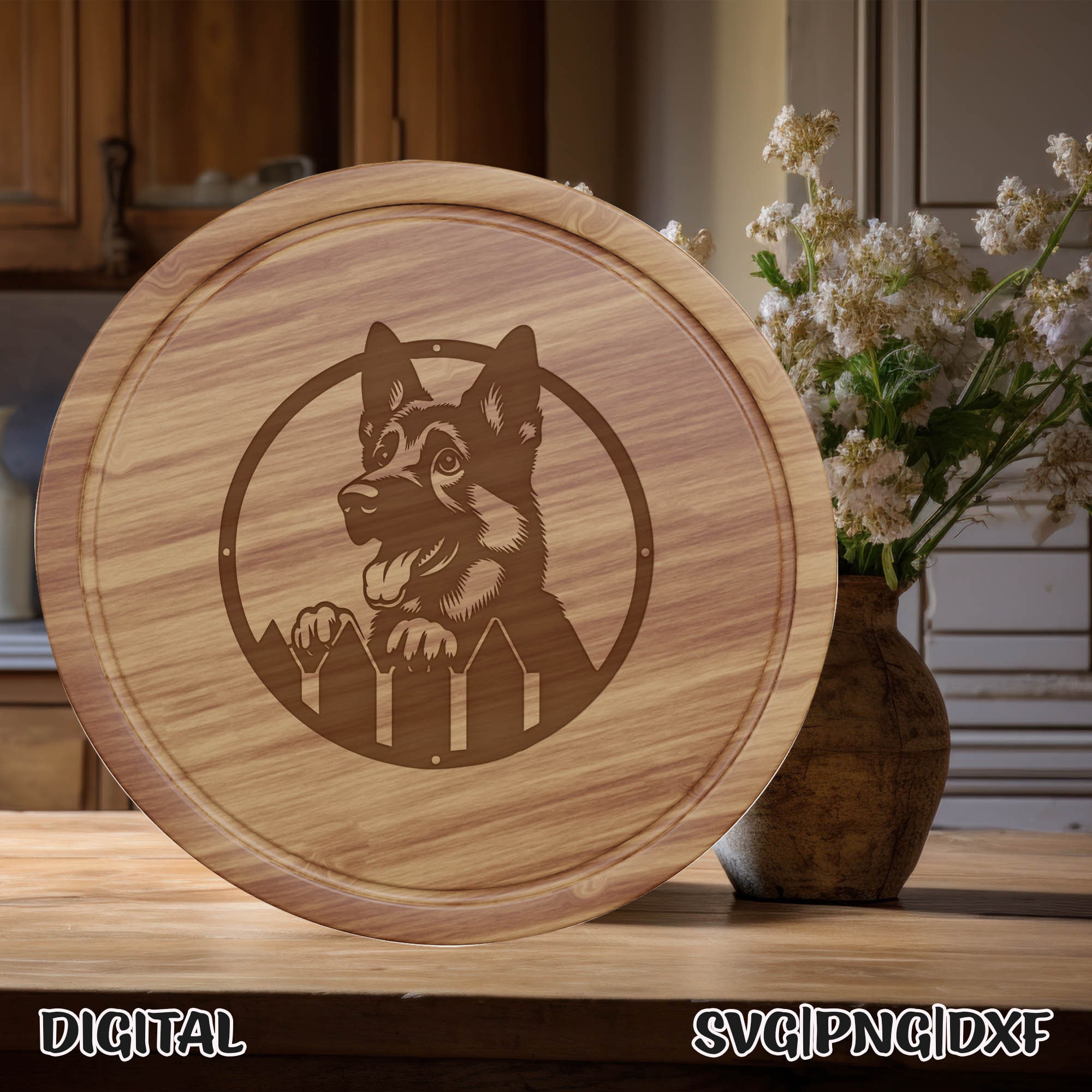 Peeking German Svg, Shepard Svg, Peeking German Dxf, Shepard Dxf ...