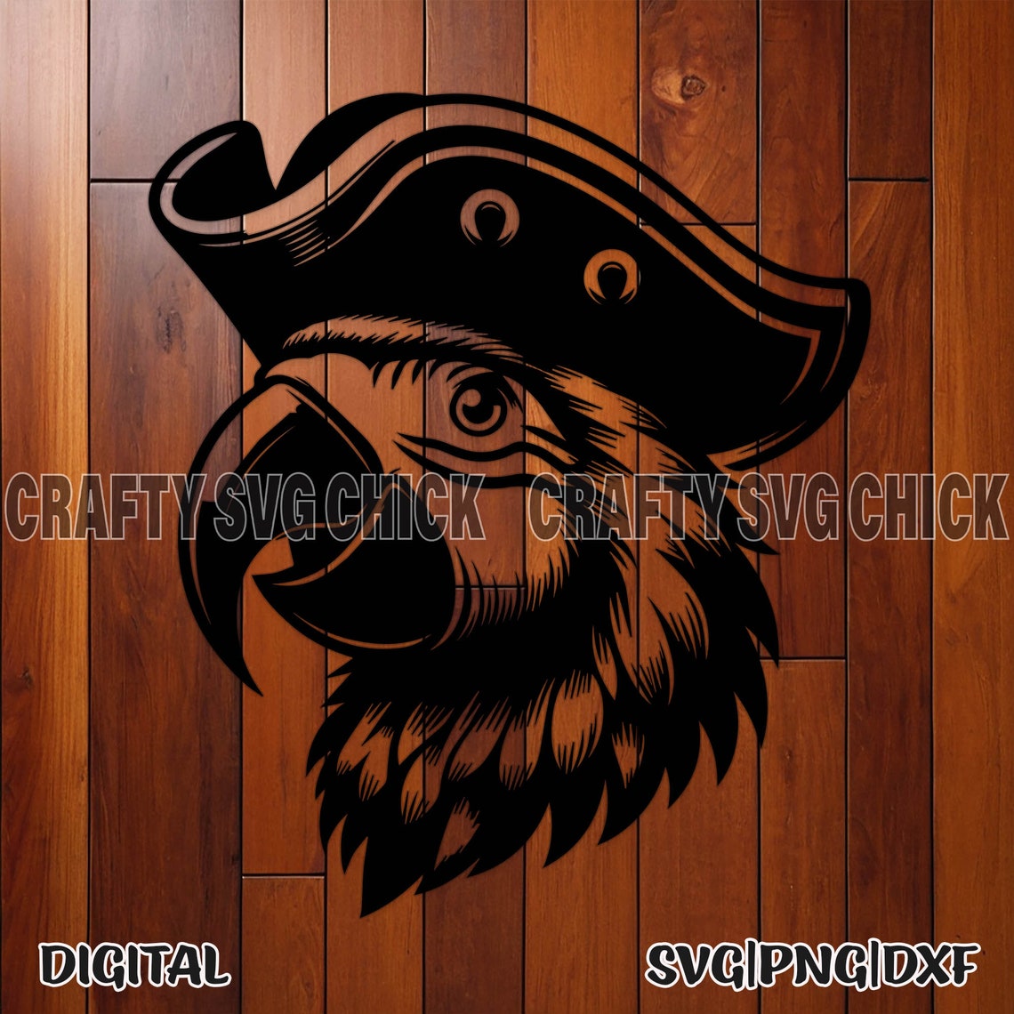 Parrot Pirate Svg, Parrot Pirate Png, Parrot Pirate Dxf, Engraving ...