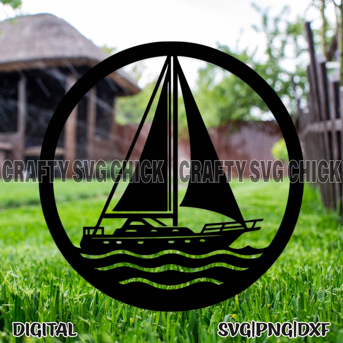 Sailboat Svg, Sailboat Png, Sailboat Dxf, Plasma Cut File, Glowforge ...