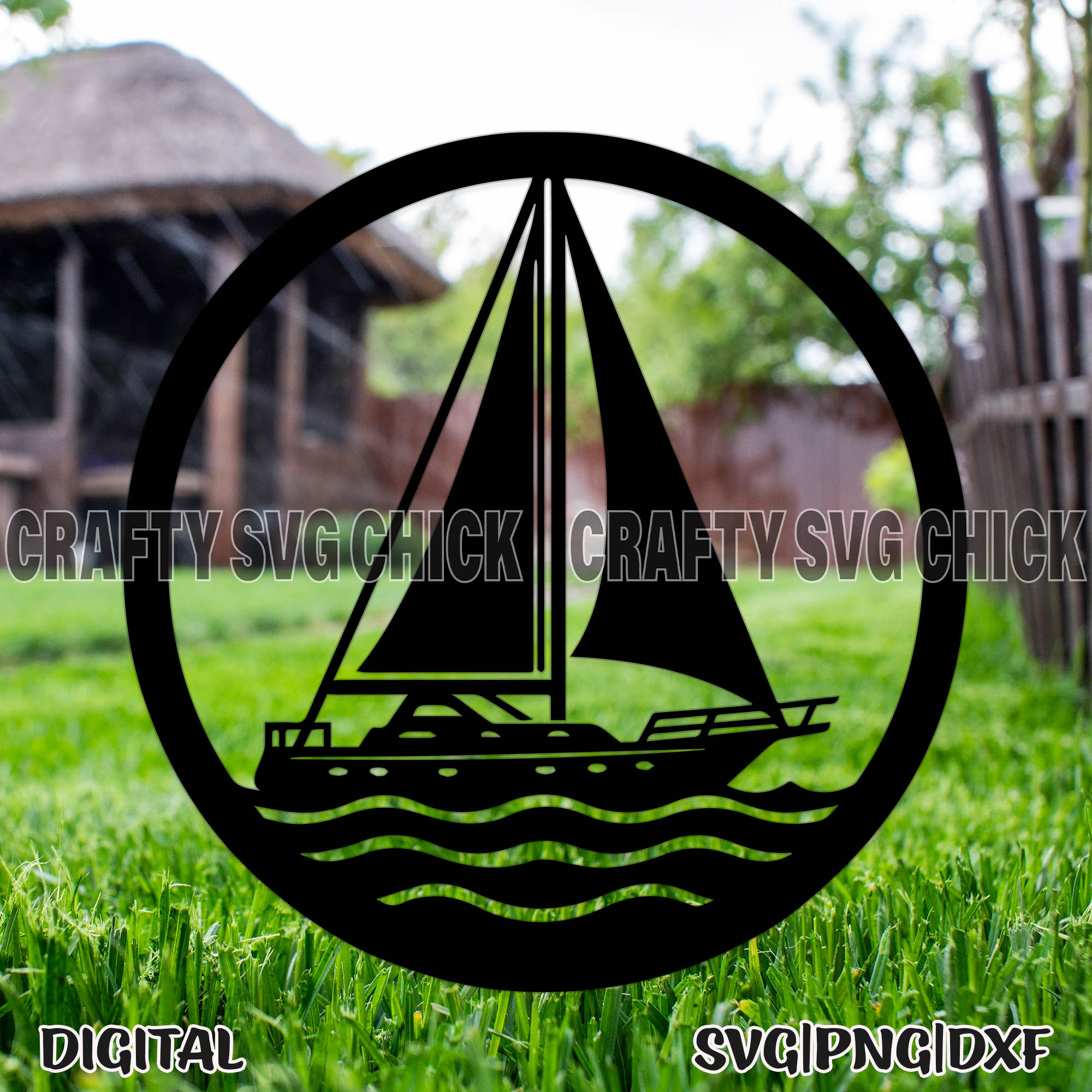 Sailboat Svg, Sailboat Png, Sailboat Dxf, Plasma Cut File, Glowforge ...