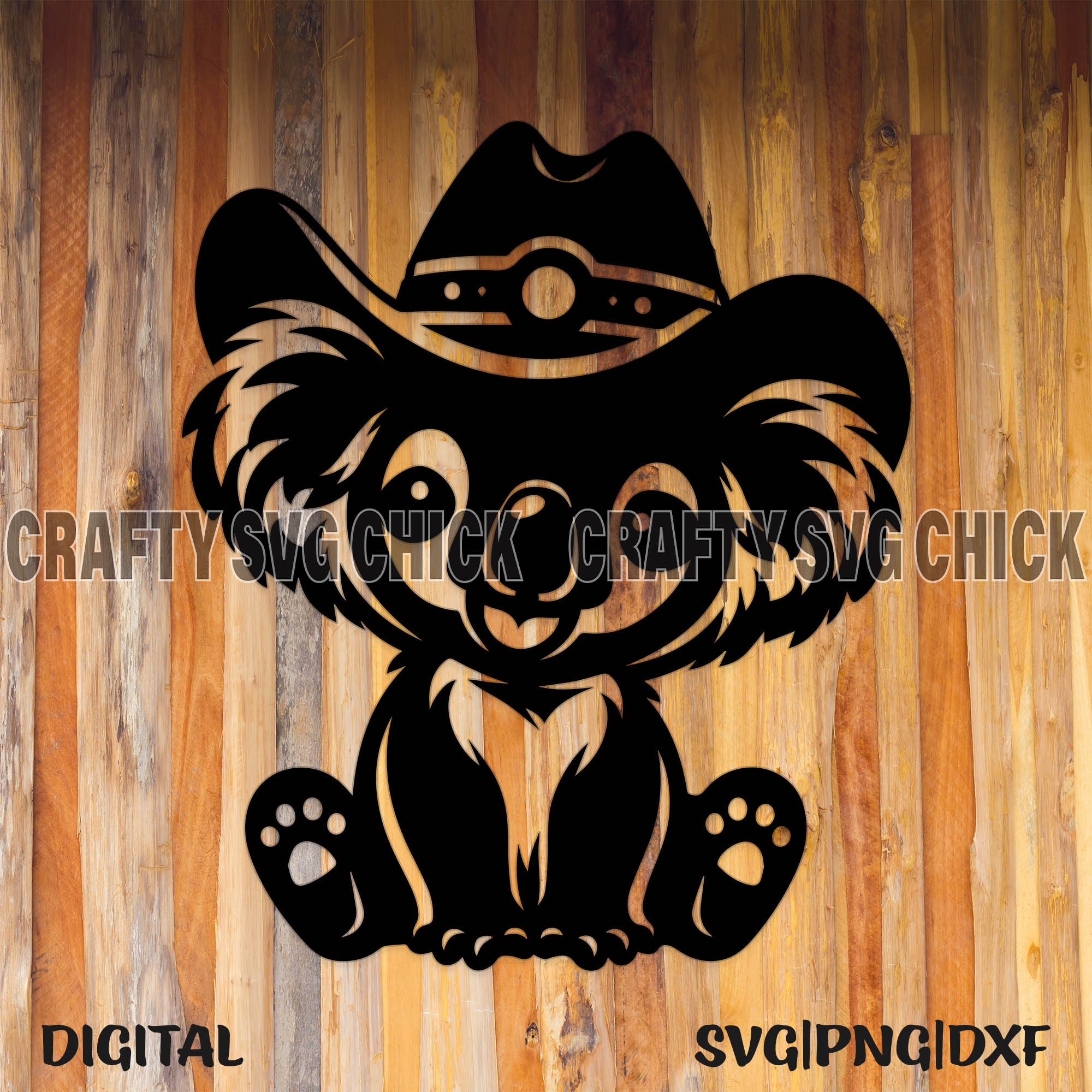 Koala Cowgirl Svg, Koala Cowgirl Png, Koala Cowgirl Dxf, Engraving ...