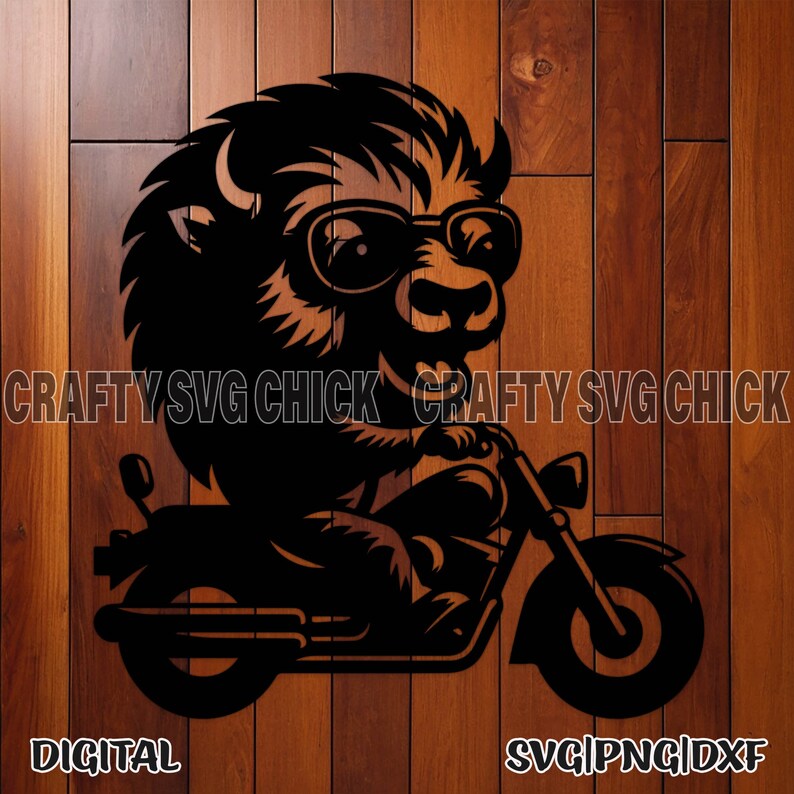 Motorcycle Svg, Biker Bison Svg, Motorcycle Png, Biker Bison Png ...
