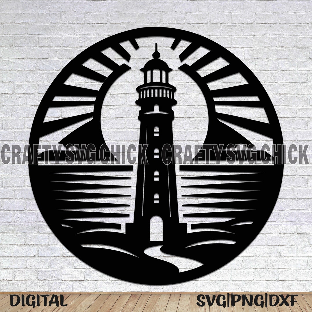 Lighthouse Svg, Lighthouse Png, Lighthouse Dxf, Plasma Cut File ...