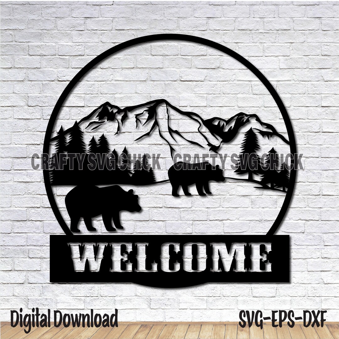Bear Mountains Svg, Bear Mountains Eps, Bear Mountains Dxf, Bear Svg ...