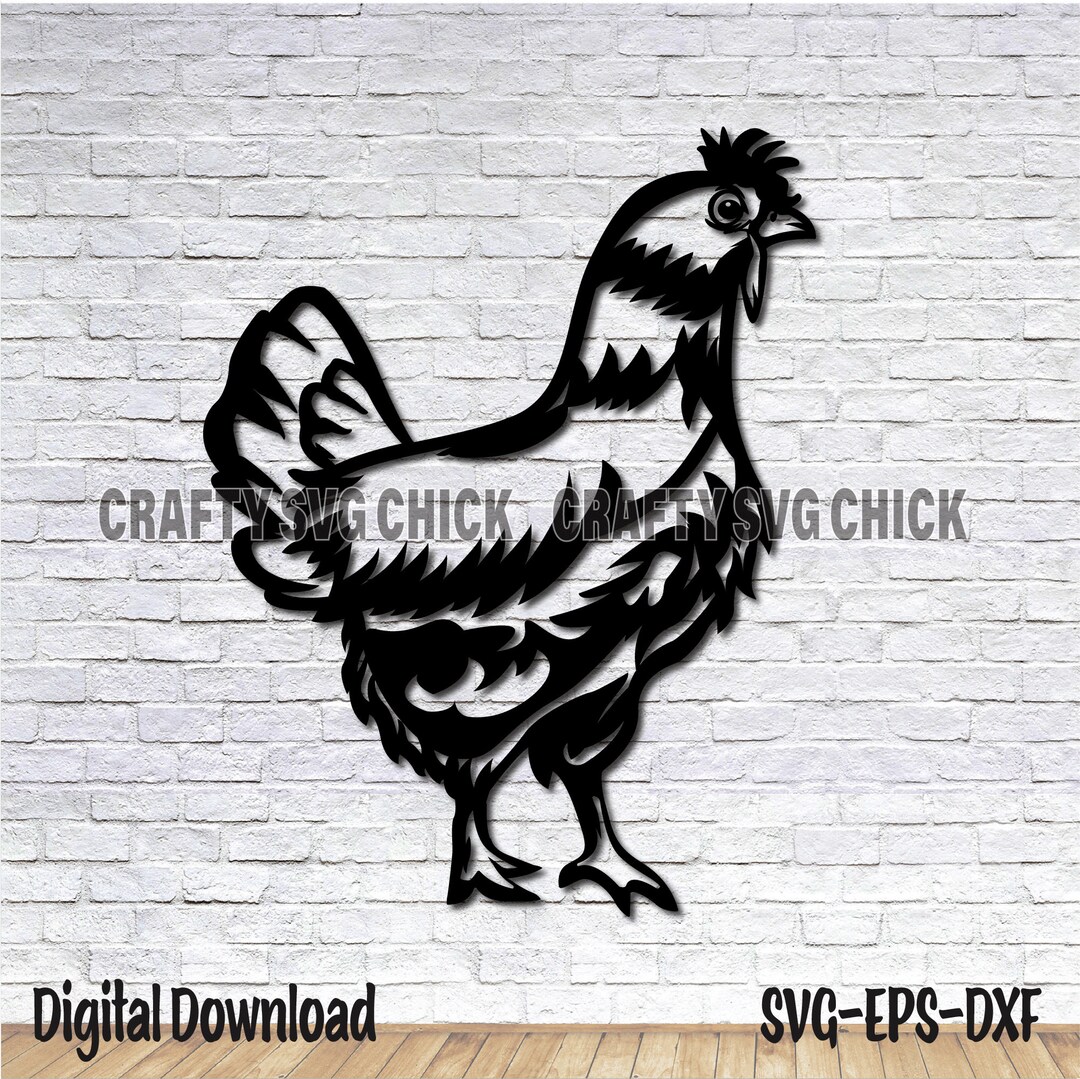Farm Rooster Svg, Chicken Svg, Farm Rooster Dxf, Chicken Dxf, Plasma ...