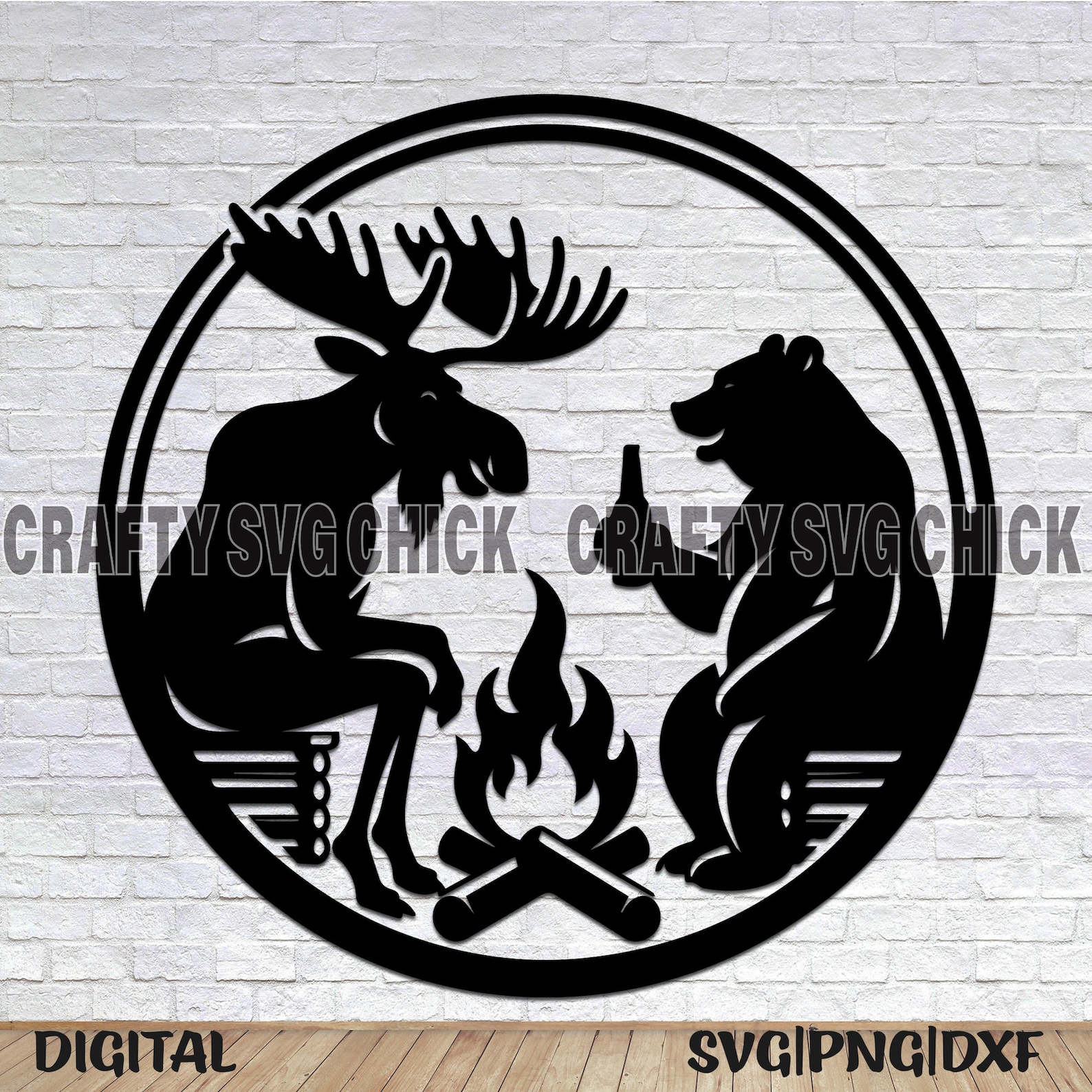 Moose and Bear Svg Camp Party Svg Moose and Bear Png Camp Party Png ...