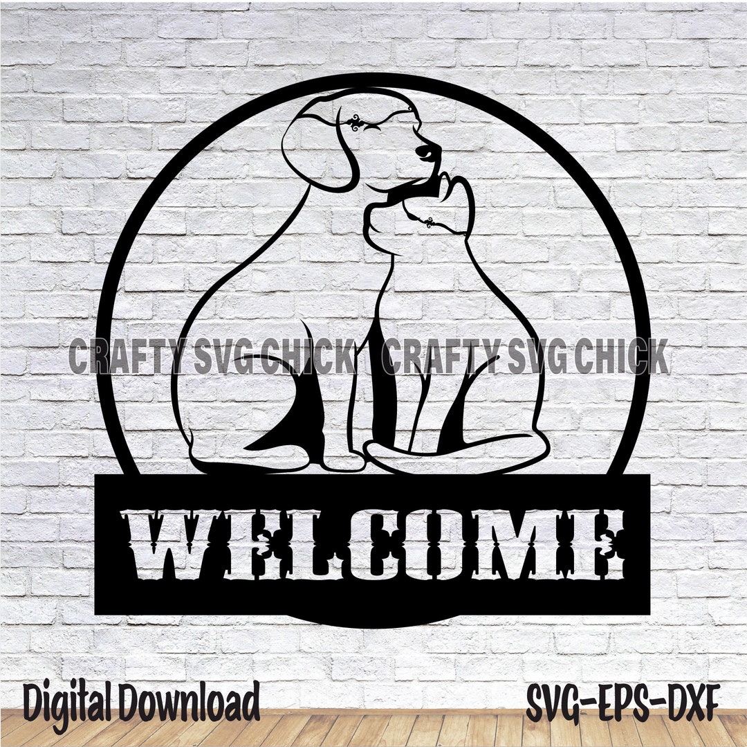 Dog Cat Cuddle Svg, Welcome Svg, Dog Cat Cuddle Eps, Welcome Eps, Dog ...