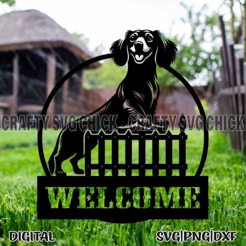 Dachshund Long Svg, Welcome Sign Svg, Dachshund Long Png, Welcome Sign ...