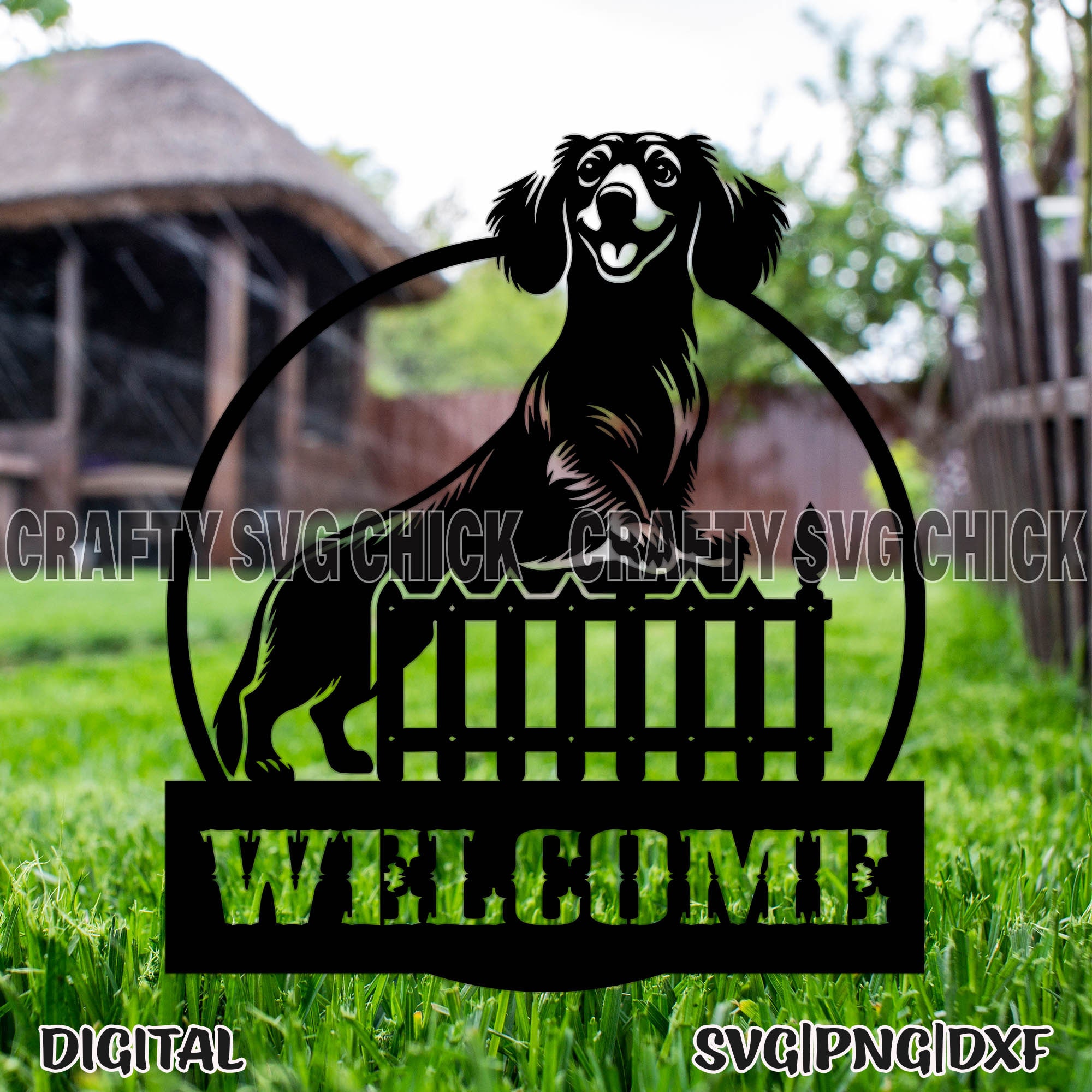 Dachshund Long Svg, Welcome Sign Svg, Dachshund Long Png, Welcome Sign ...