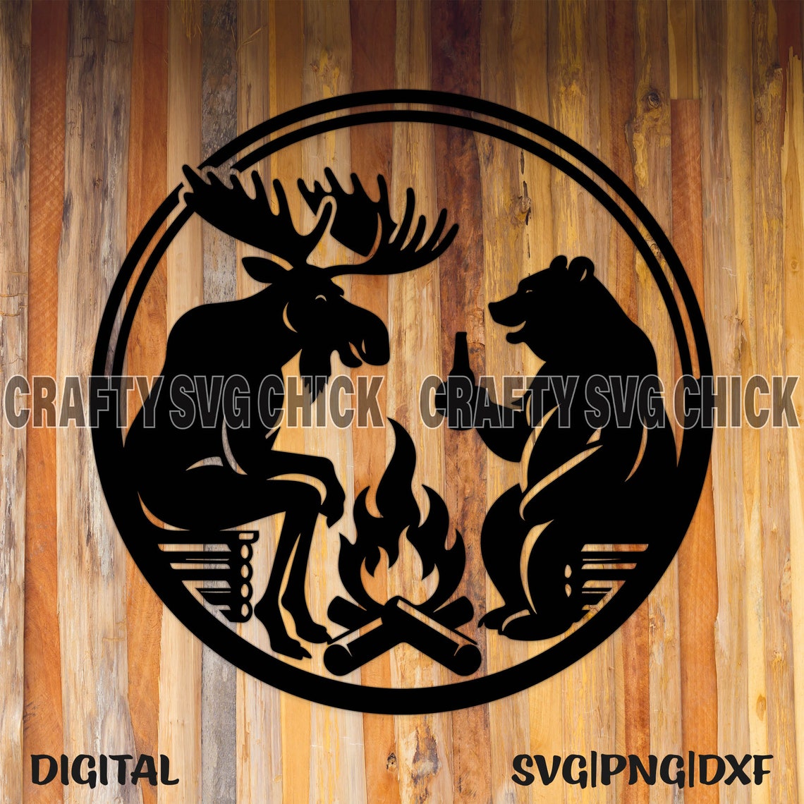 Moose and Bear Svg Camp Party Svg Moose and Bear Png Camp Party Png ...