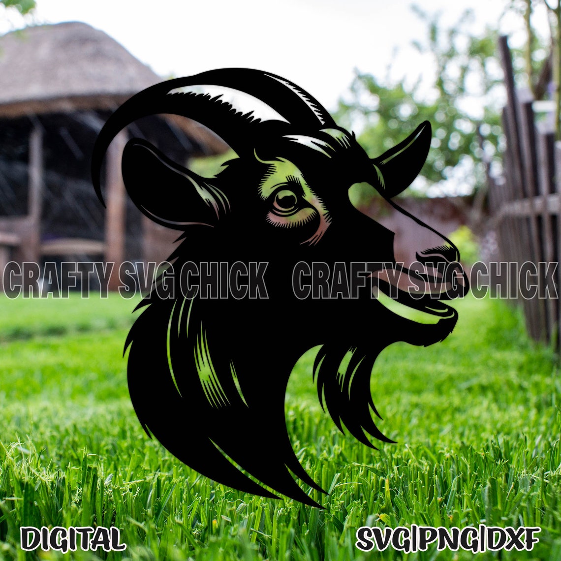 Goat Svg Goat Png Goat Dxf Svg Pdf Png Dxf Laser Design Door Sign Wood ...