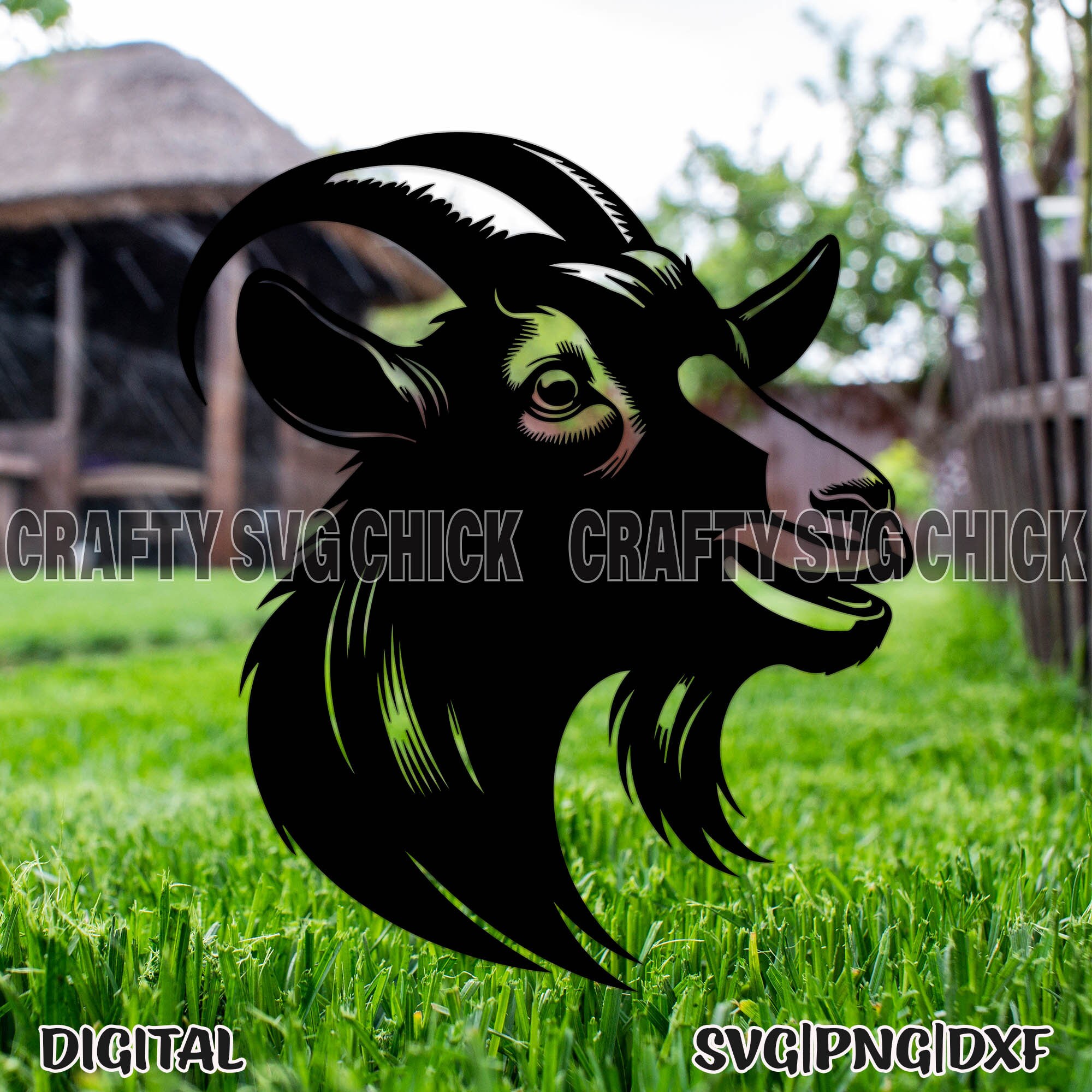 Goat Svg Goat Png Goat Dxf Svg Pdf Png Dxf Laser Design Door Sign Wood ...