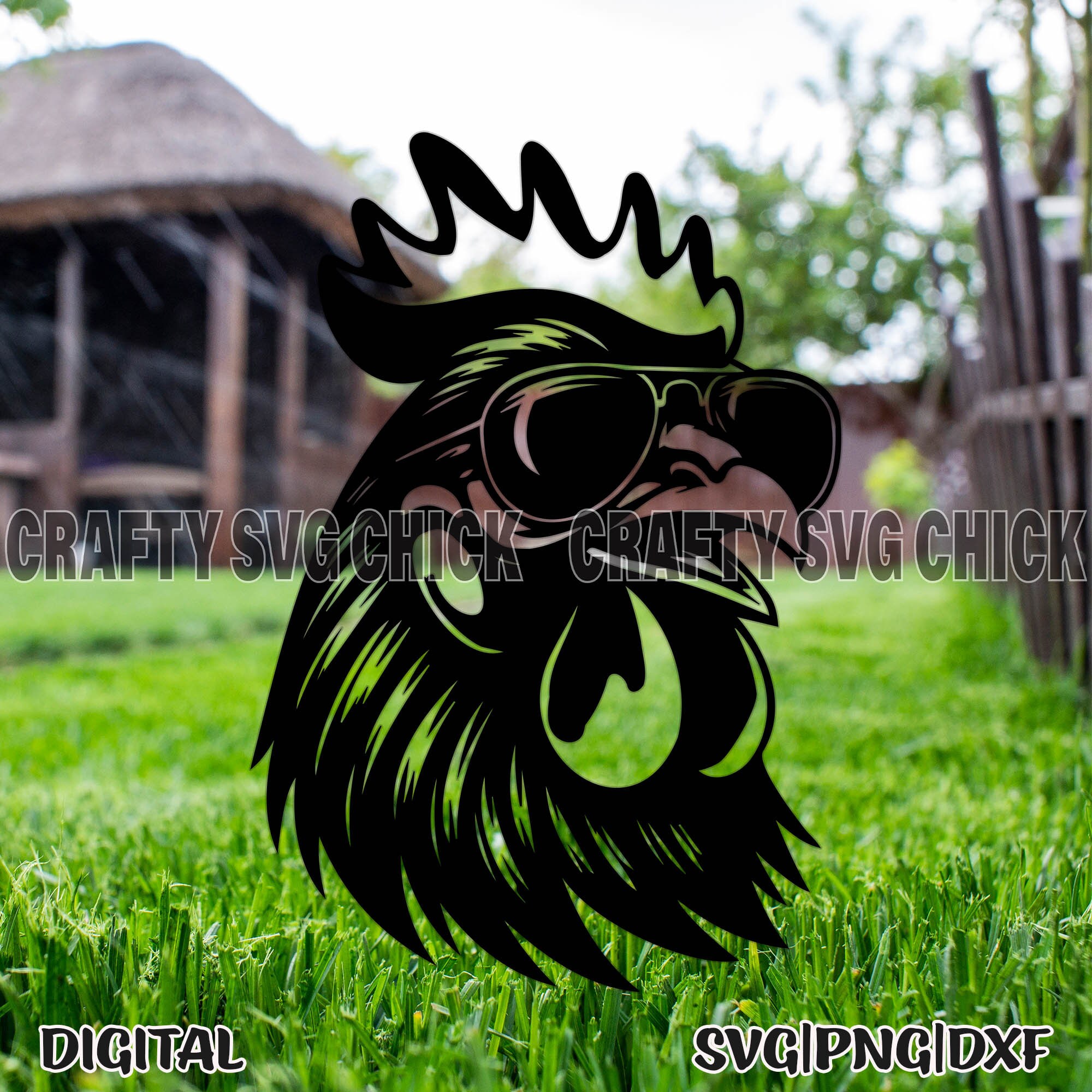 Hip Chicken Svg, Aviator Svg, Hip Chicken Dxf, Aviator Dxf, Rooster Svg ...