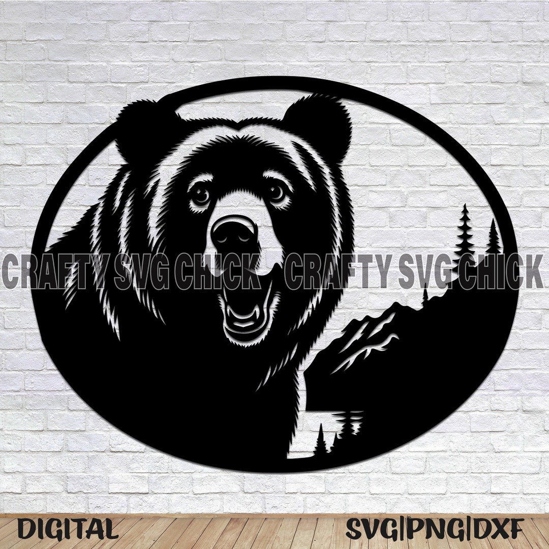 Bear Mountains Svg, Bear Mountains Dxf, Cricut Cut File, Plasma Cut ...