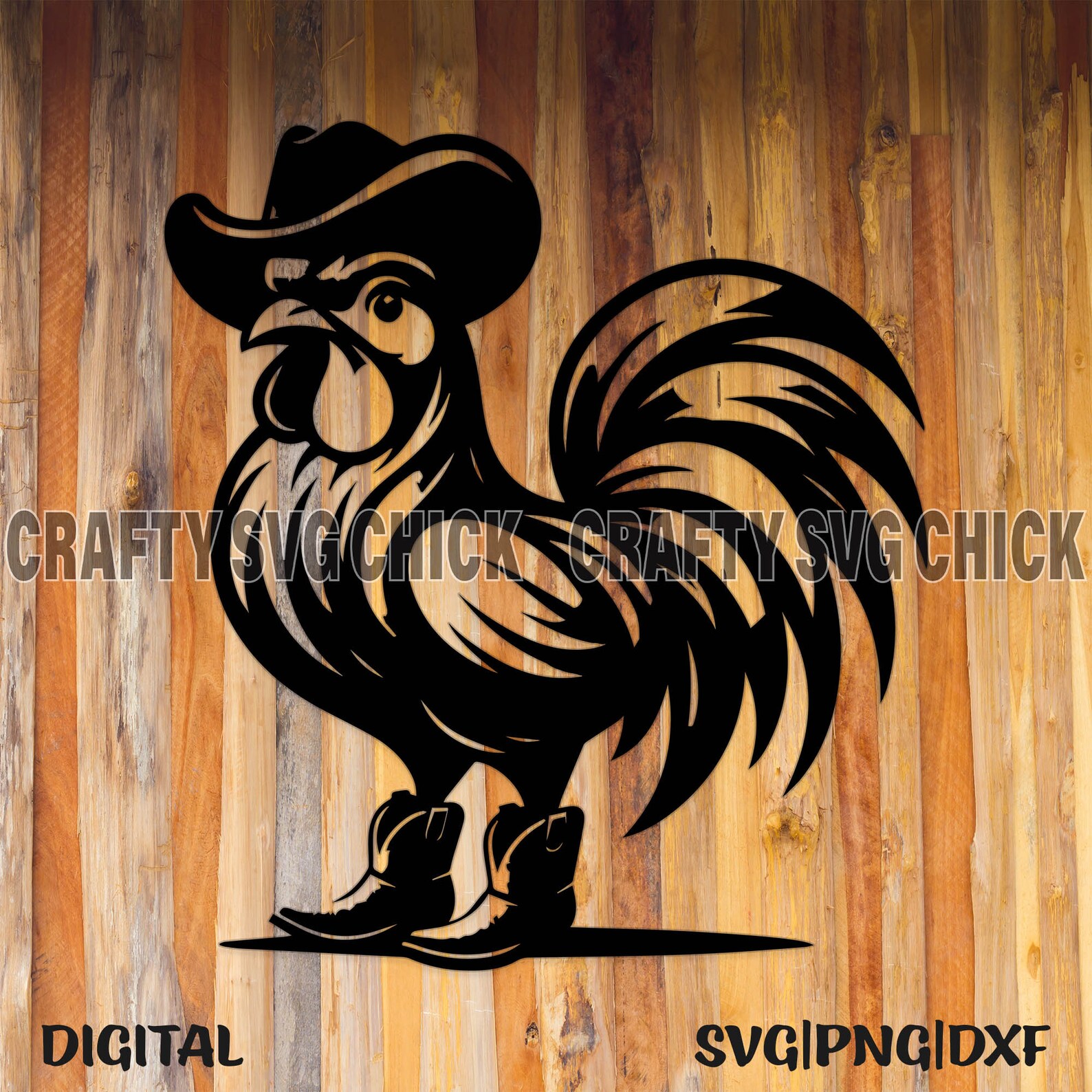 Rooster Cowboy Svg, Rooster Cowboy Png, Rooster Cowboy Dxf, Svg Pdf Png ...