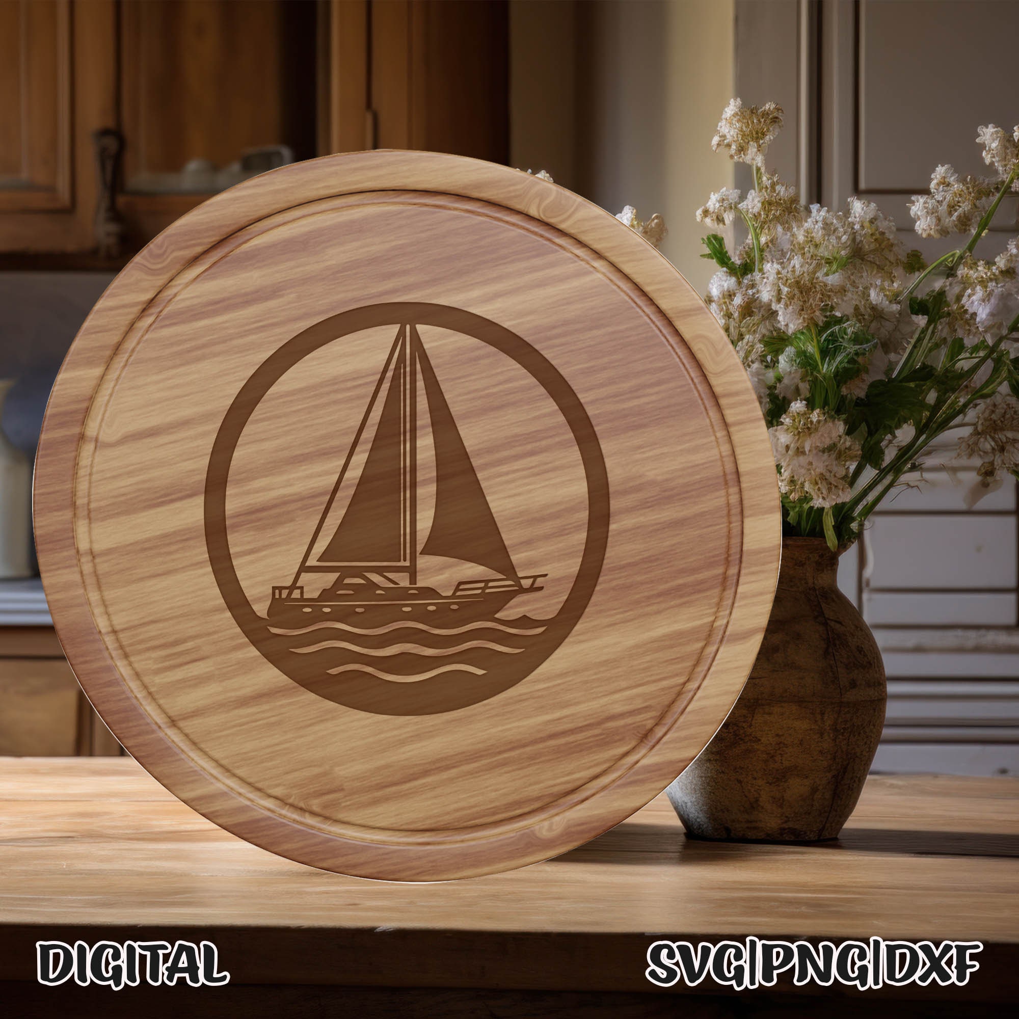 Sailboat Svg, Sailboat Png, Sailboat Dxf, Plasma Cut File, Glowforge ...