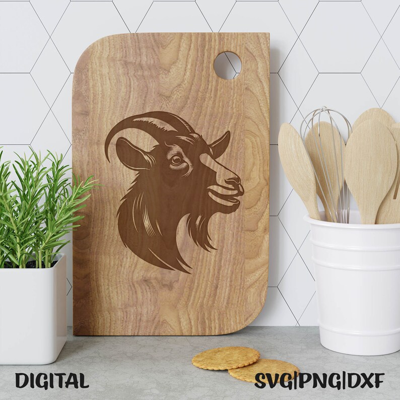 Goat Svg Goat Png Goat Dxf Svg Pdf Png Dxf Laser Design Door Sign Wood ...