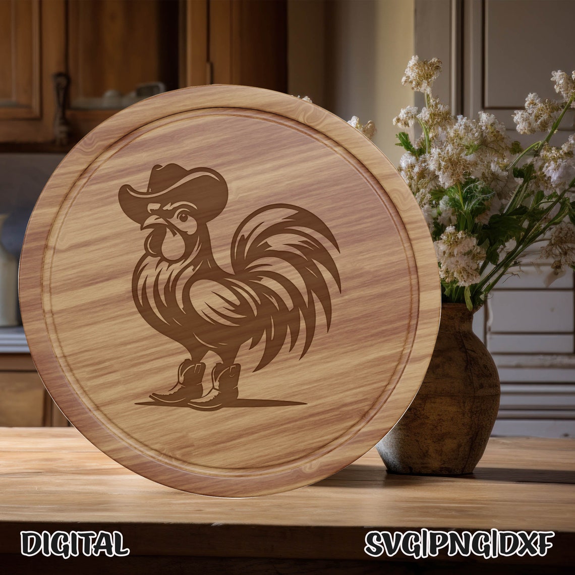 Rooster Cowboy Svg, Rooster Cowboy Png, Rooster Cowboy Dxf, Svg Pdf Png ...