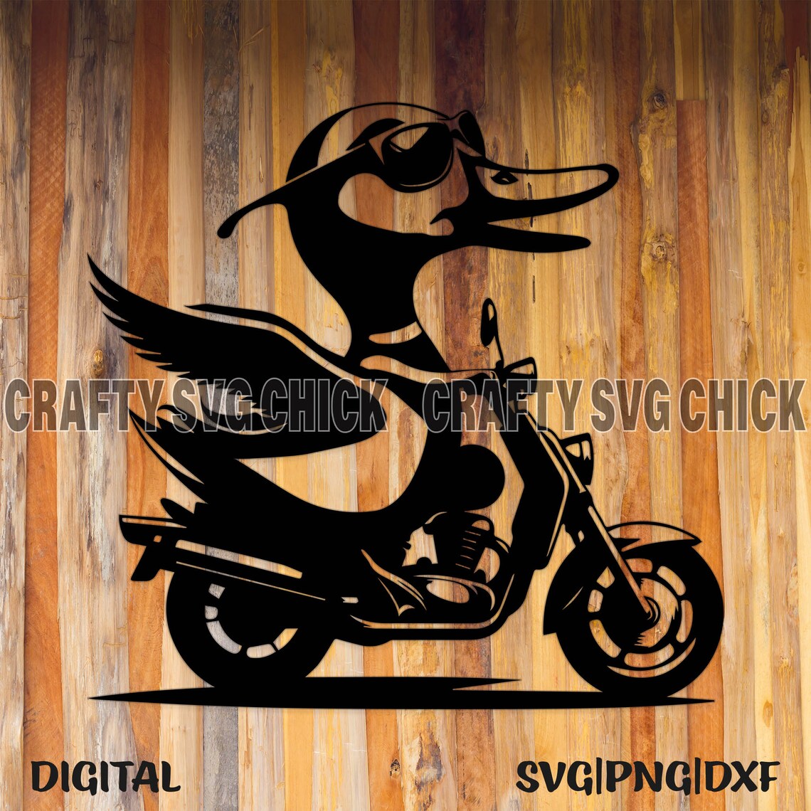 Free Bird Motorcycle Svg, Biker Duck Svg, Motorcycle Png, Biker Duck ...