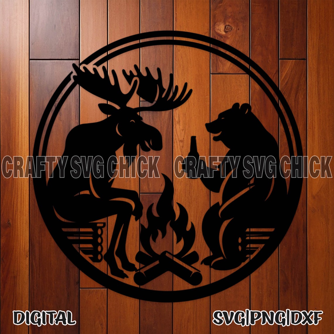 Moose and Bear Svg Camp Party Svg Moose and Bear Png Camp Party Png ...