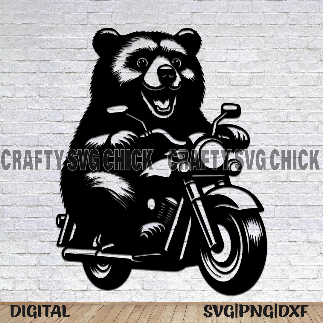 Bear Svg, Biker Bear Svg, Bear Png, Biker Bear Png, Bear Dxf, Biker ...