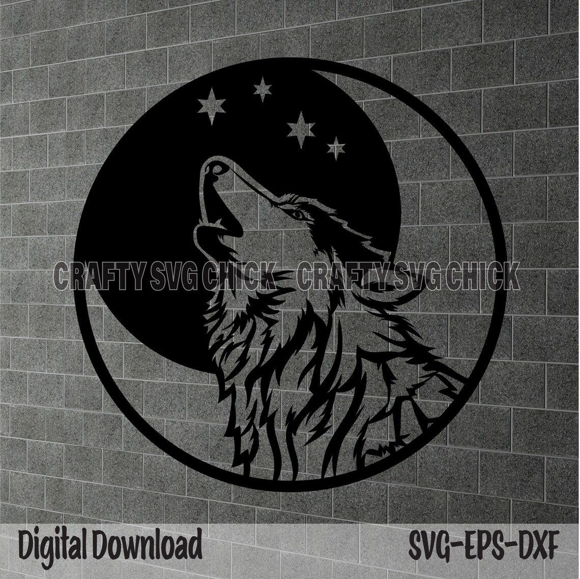 Wolf Howling Svg, Wolf Moon Svg, Wolf Howling Eps, Wolf Moon Eps, Wolf ...