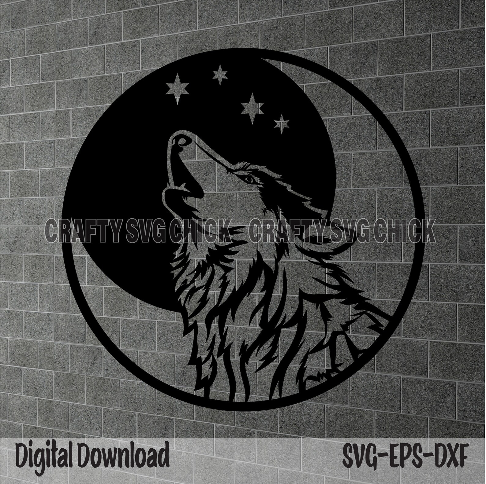 Wolf Howling Svg, Wolf Moon Svg, Wolf Howling Eps, Wolf Moon Eps, Wolf ...