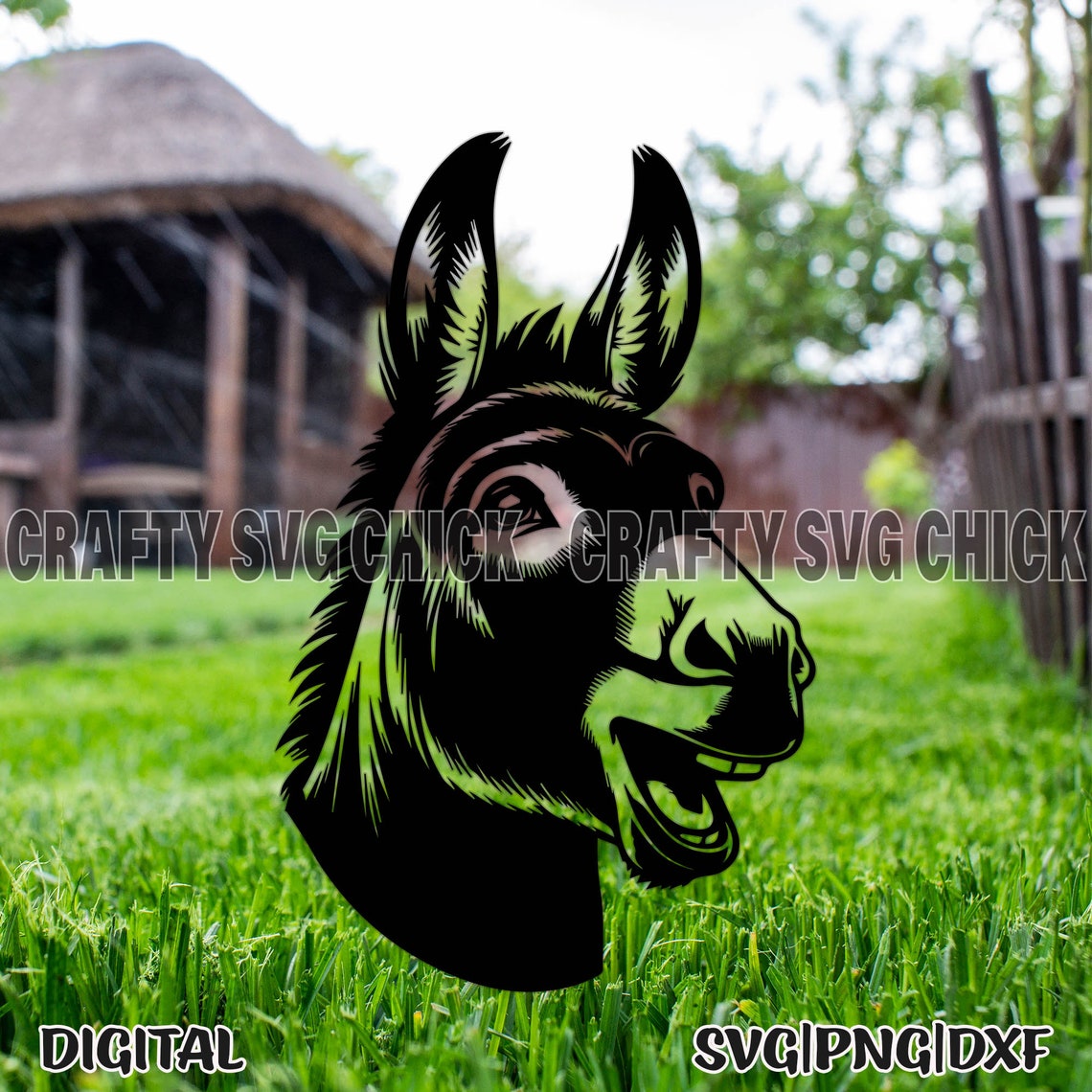 Donkey Svg Donkey Png Donkey Dxf Svg Pdf Png Dxf Laser Design Door Sign ...