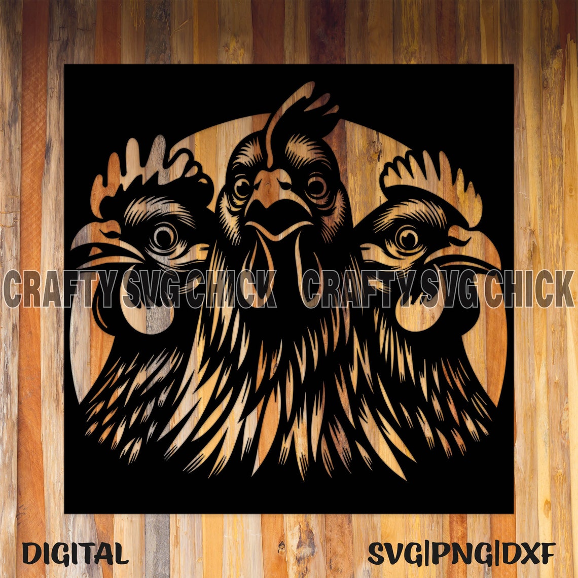 Three Hens Svg, Three Hens Png, Three Hens Dxf, Plasma Cut File ...
