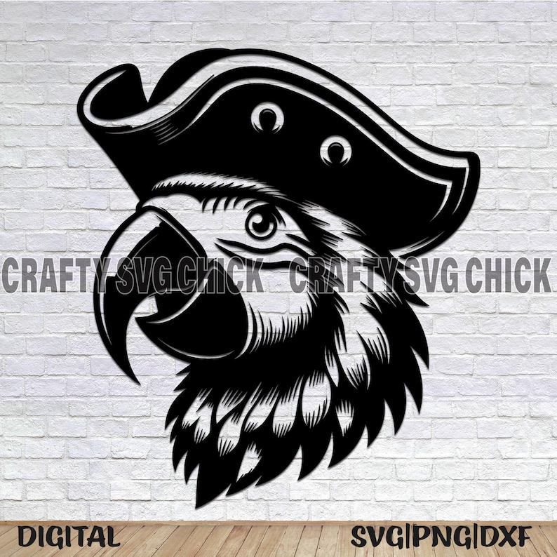 Parrot Pirate Svg, Parrot Pirate Png, Parrot Pirate Dxf, Engraving ...